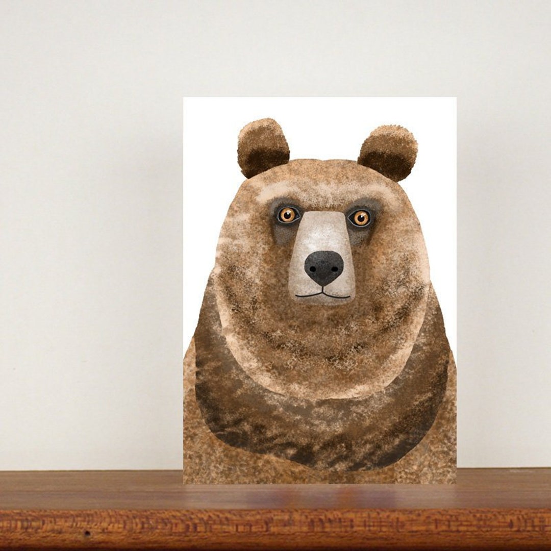 Grizzly Bear Greeting Card, Greetings Cards, A6 Card, Cute Cards, Cards ...