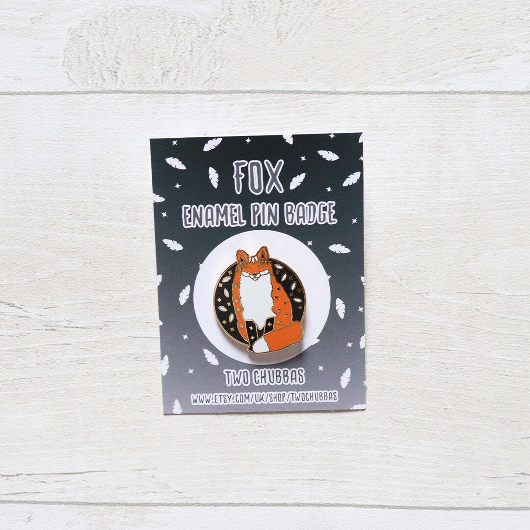 Fox Enamel Pin Badge, Limited Hard Enamel Gold Plated Pin Badge, Pin ...
