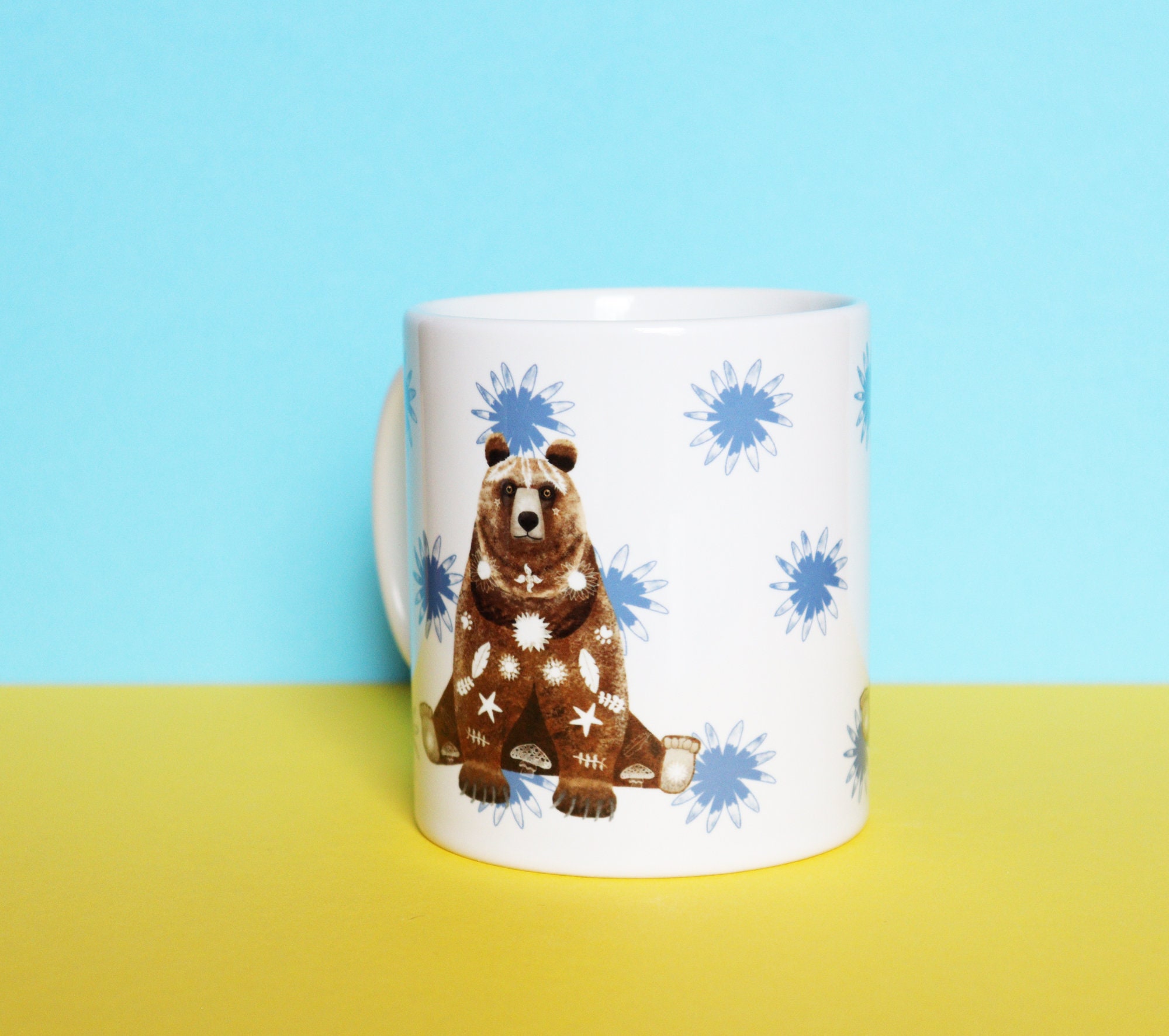 Grizzly Bear Mug Ceramic Mug Bear Mug Mug Coffee Mug Tea - Etsy UK