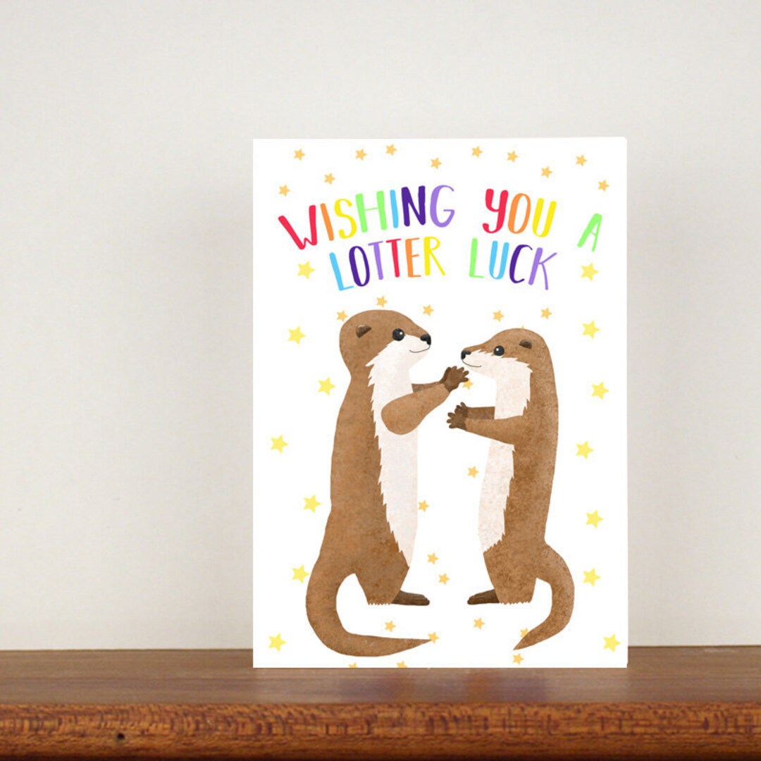 Wishing You A Lotter Luck Card, A6 Card, Congratulations Card, Congrats ...