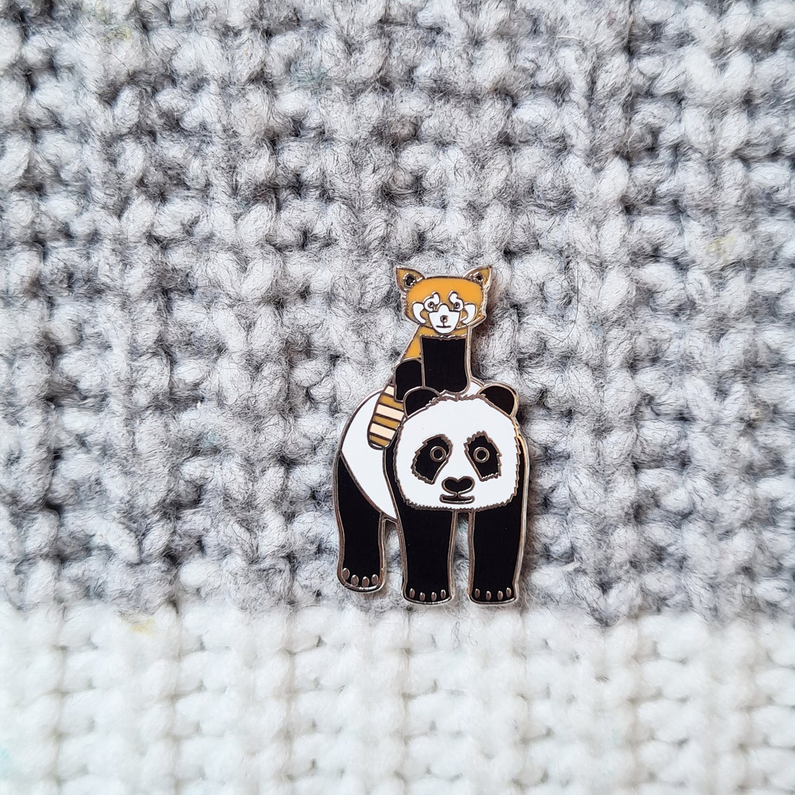 Panda Enamel Pin Badge Limited Hard Enamel Silver Plated Pin - Etsy UK