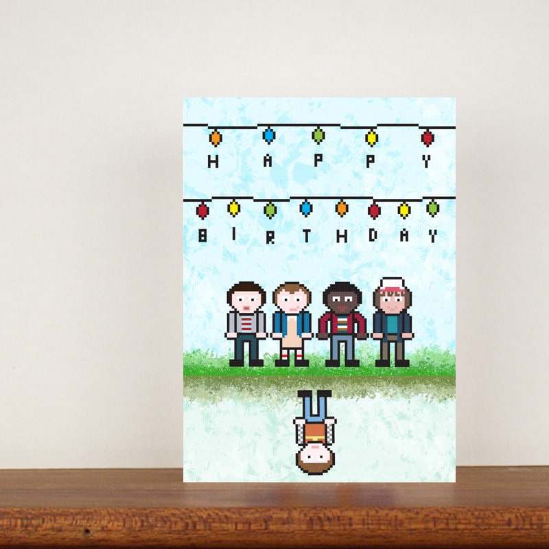 Stranger Things Birthday Card Birthday Card Cards Greeting | Etsy UK