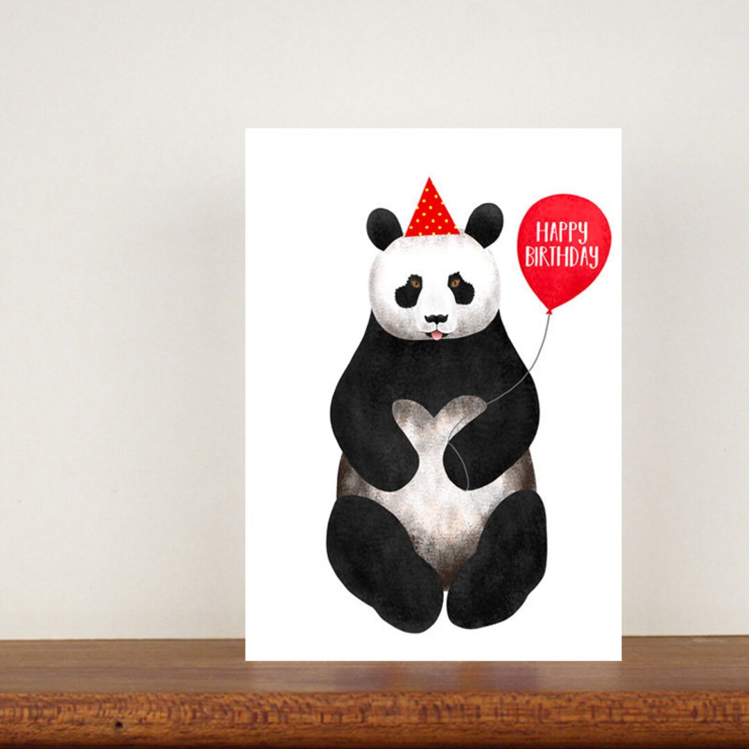 Panda Birthday Card, Birthday Cards, A6 Card, Cute Cards, Greetings ...