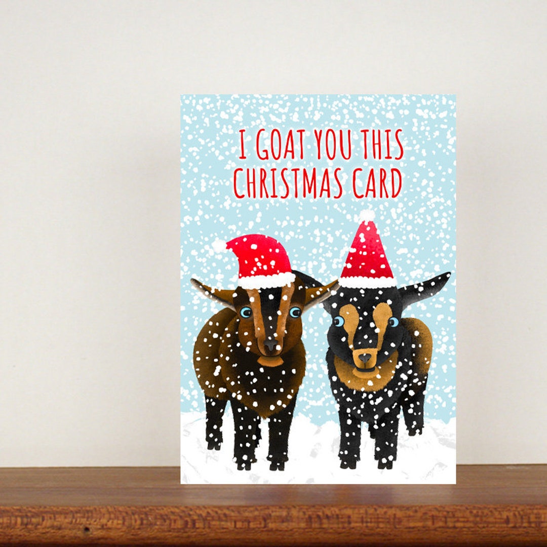 I Goat You This Card Christmas Card, Christmas Card, Greeting Cards ...