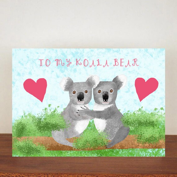 To My Koala Bear Card Anniversary Card A6 Card Cute Cards | Etsy