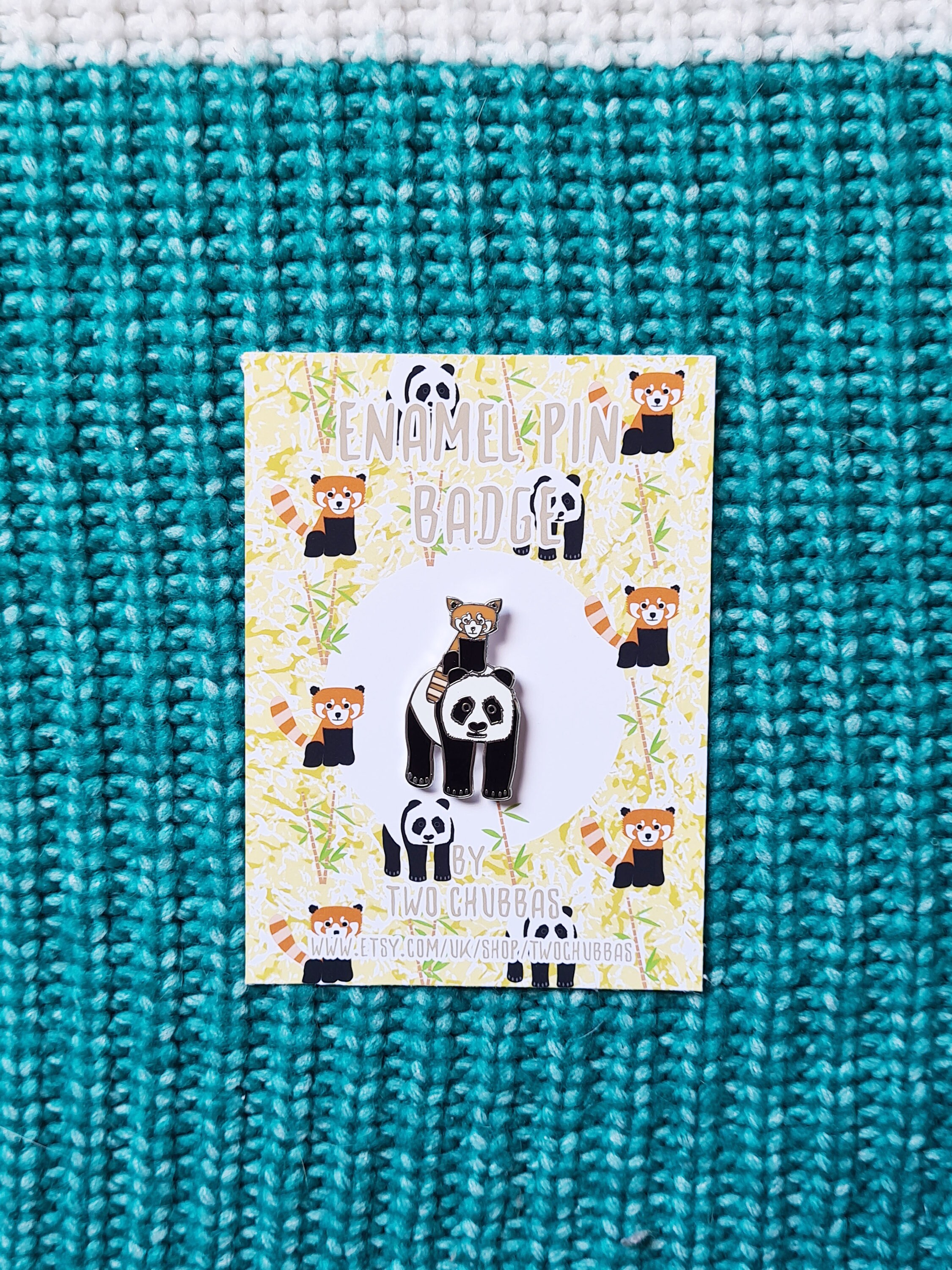 Panda Enamel Pin badge Limited Hard Enamel Silver Plated Pin | Etsy