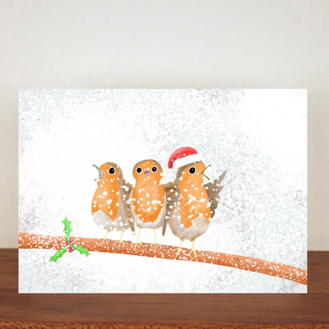 Robin Christmas Card Robin Cards Greeting Cards Christmas - Etsy UK