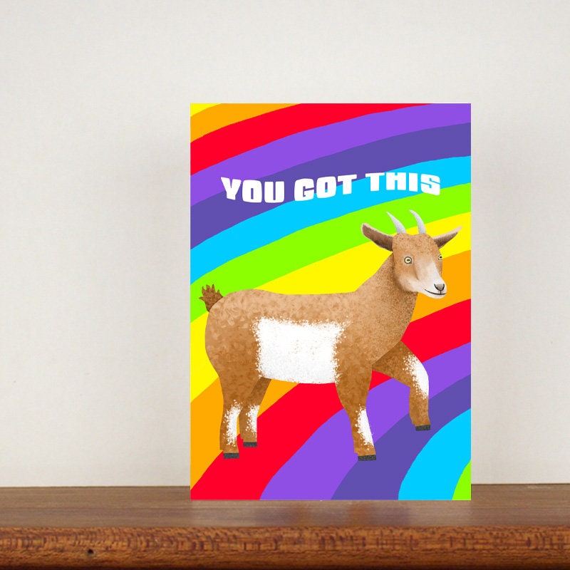 You Goat This Card A6 Card Congratulations Card Congrats - Etsy
