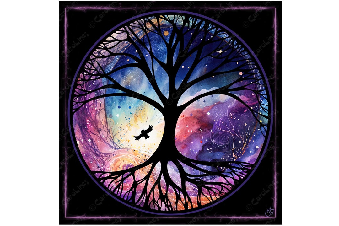 Greeting's Card Tree of Life Night Owl - Etsy