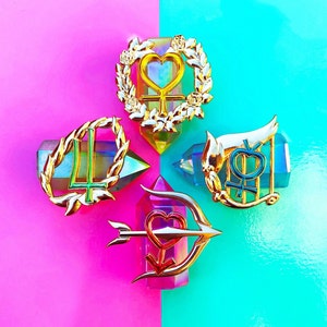 Mars Senshi Badge Pin - Etsy