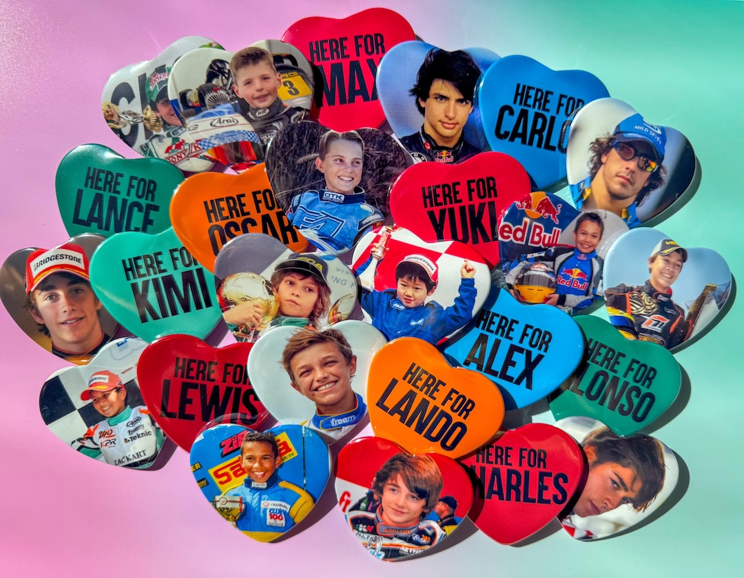 Formula 1 - Retro Driver Support Badge Sets - Etsy