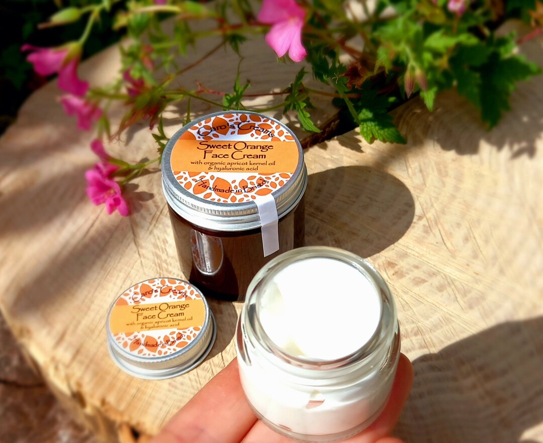 Sweet Orange Face Cream ~ With Organic Apricot Oil & Hyaluronic Acid ...