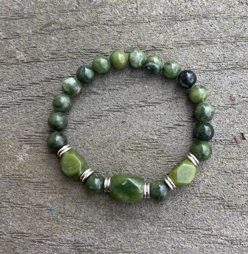 Spectacular Green Connemara Irish Marble Celtic Bracelet 8mm Beads With ...