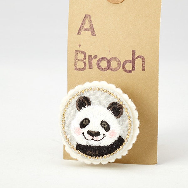 Panda Brooch - Etsy