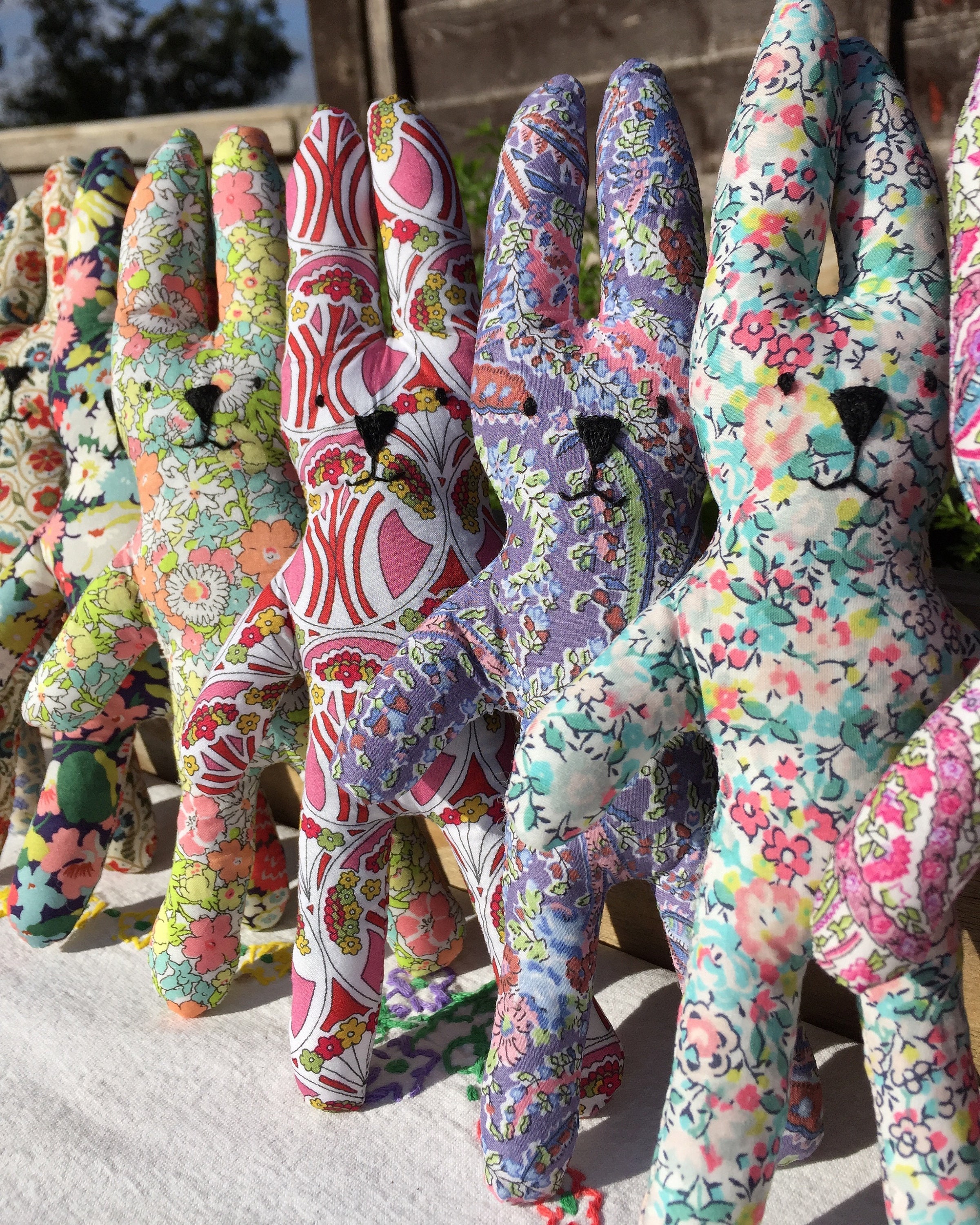 PDF Pattern for a Liberty Print Lavender Bunny, Easy to Sew PDF Pattern ...