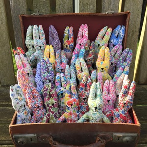 Liberty Print Lavender Rabbits, Six Scented Bunnies, Set of 6 Party ...