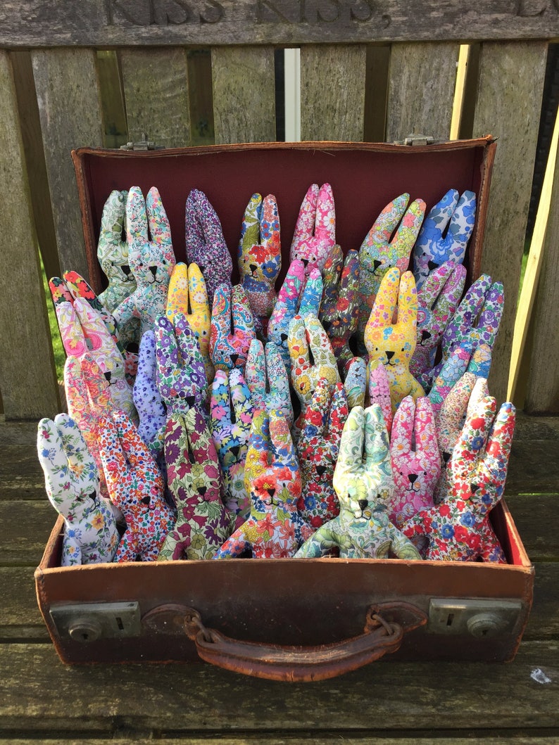 Liberty Print Lavender Rabbits, Six Scented Bunnies, Set of 6 Party ...