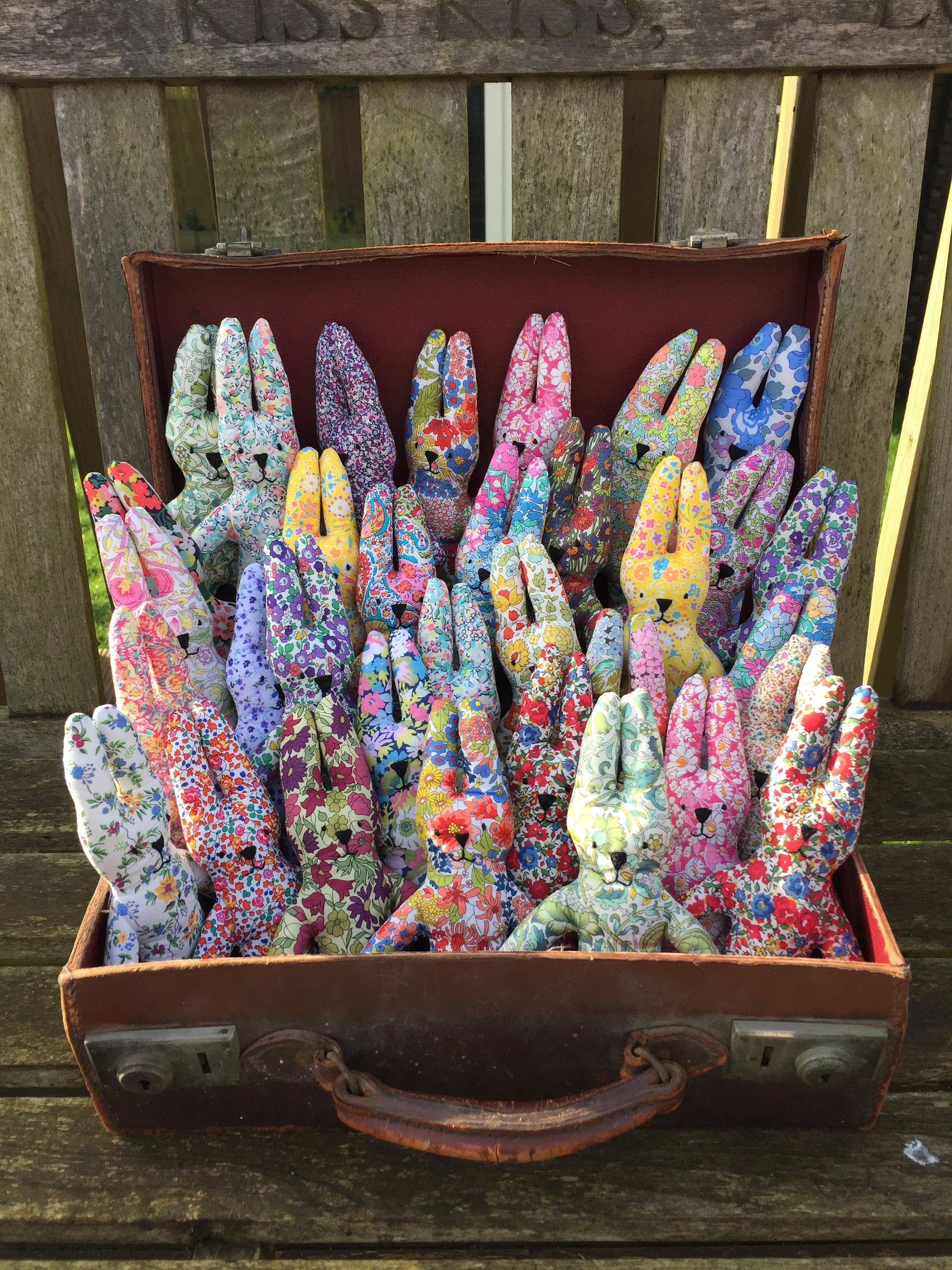 Liberty Print Lavender Rabbits, Six Scented Bunnies, Set of 6 Party ...
