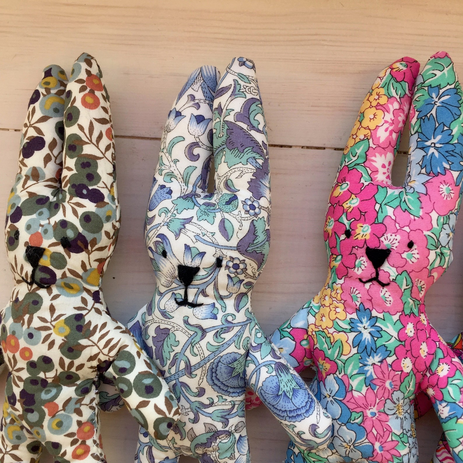 Liberty Print Lavender Rabbits Six Scented Bunnies Set of 6 - Etsy UK
