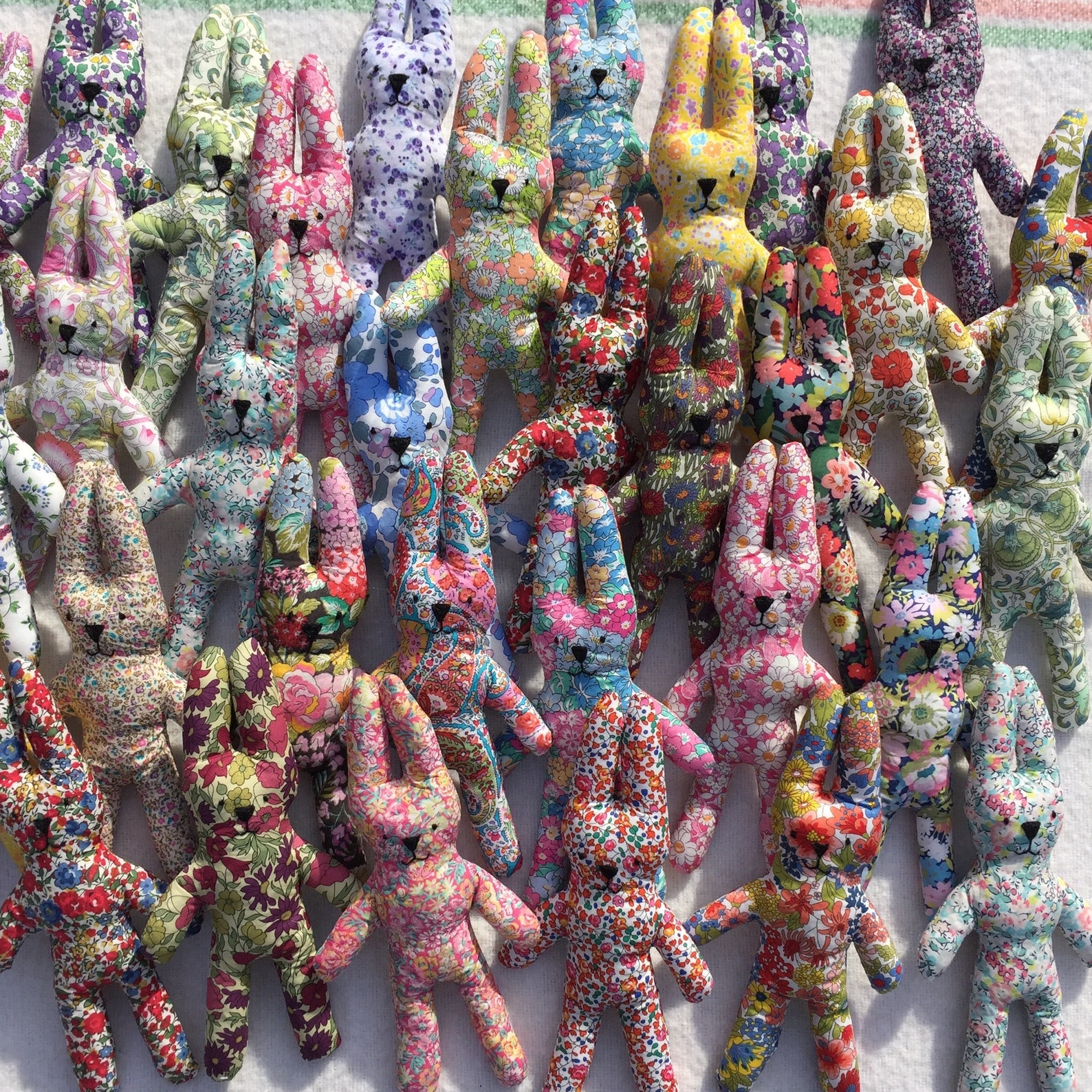 Liberty Print Lavender Rabbits Six Scented Bunnies Set of 6 - Etsy UK