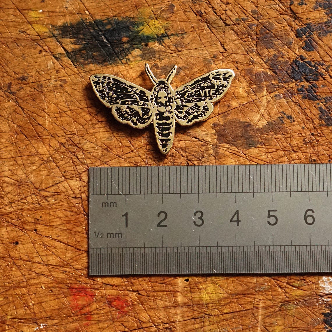 Moth Enamel Pin Badge 'DEATH'S HEAD HAWKMOTH' in | Etsy