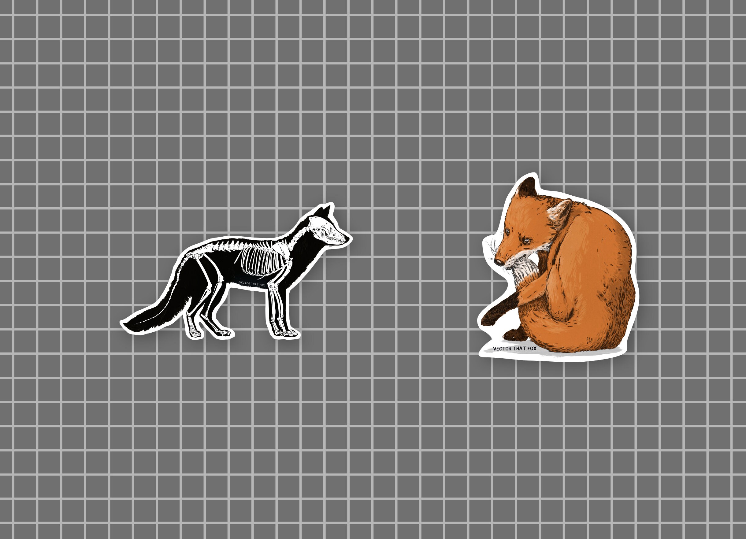 Vinyl Stickers Dinosaurs Foxes Skulls Fossils Tigers - Etsy UK