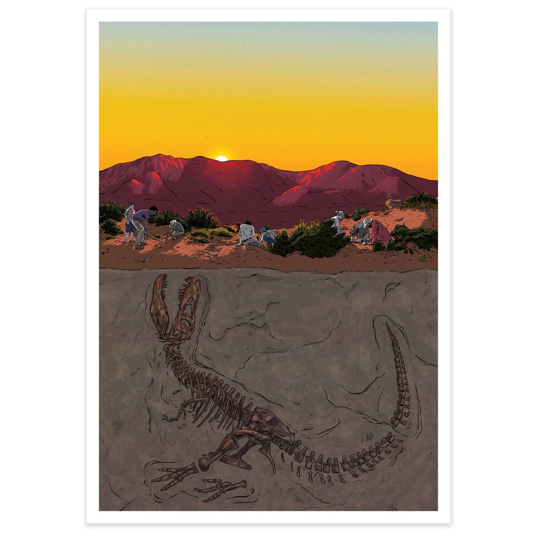 Dig Site Illustration A3 High-quality Giclée Art Print, by Vector That ...