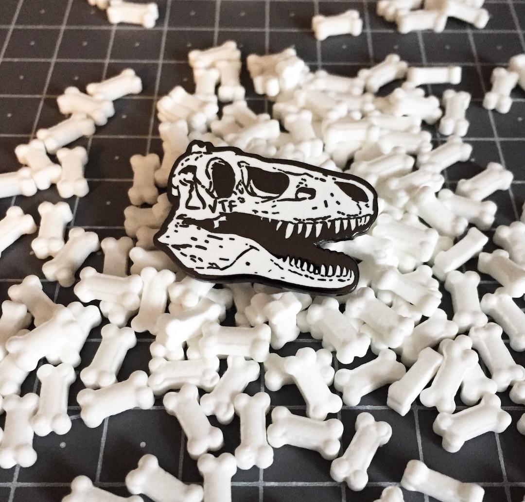 Dinosaur Skull Hard Enamel Pin Badge 'VECTOR THAT - Etsy