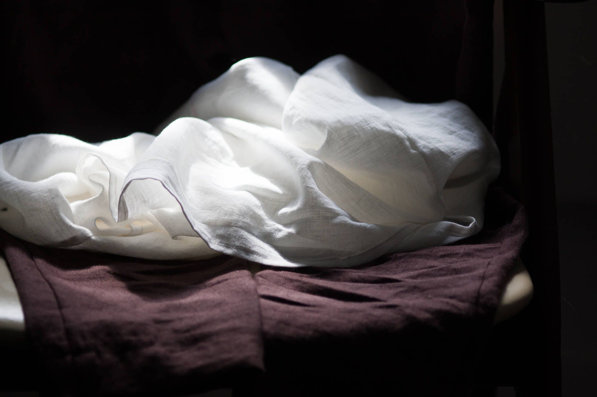 Washed Linen Fitted Sheet Linen Bedding White Fitted Sheet | Etsy