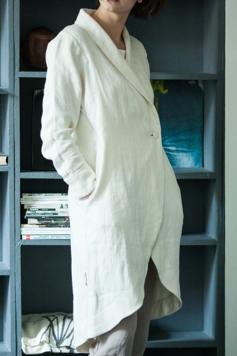 Linen Robe Linen Clothing Linen Bathrobe Linen Kimobo Wrap - Etsy