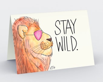 Be Wild Greeting Card. Tie Dye Be Wild, Spontaneous, Adventurous - Etsy