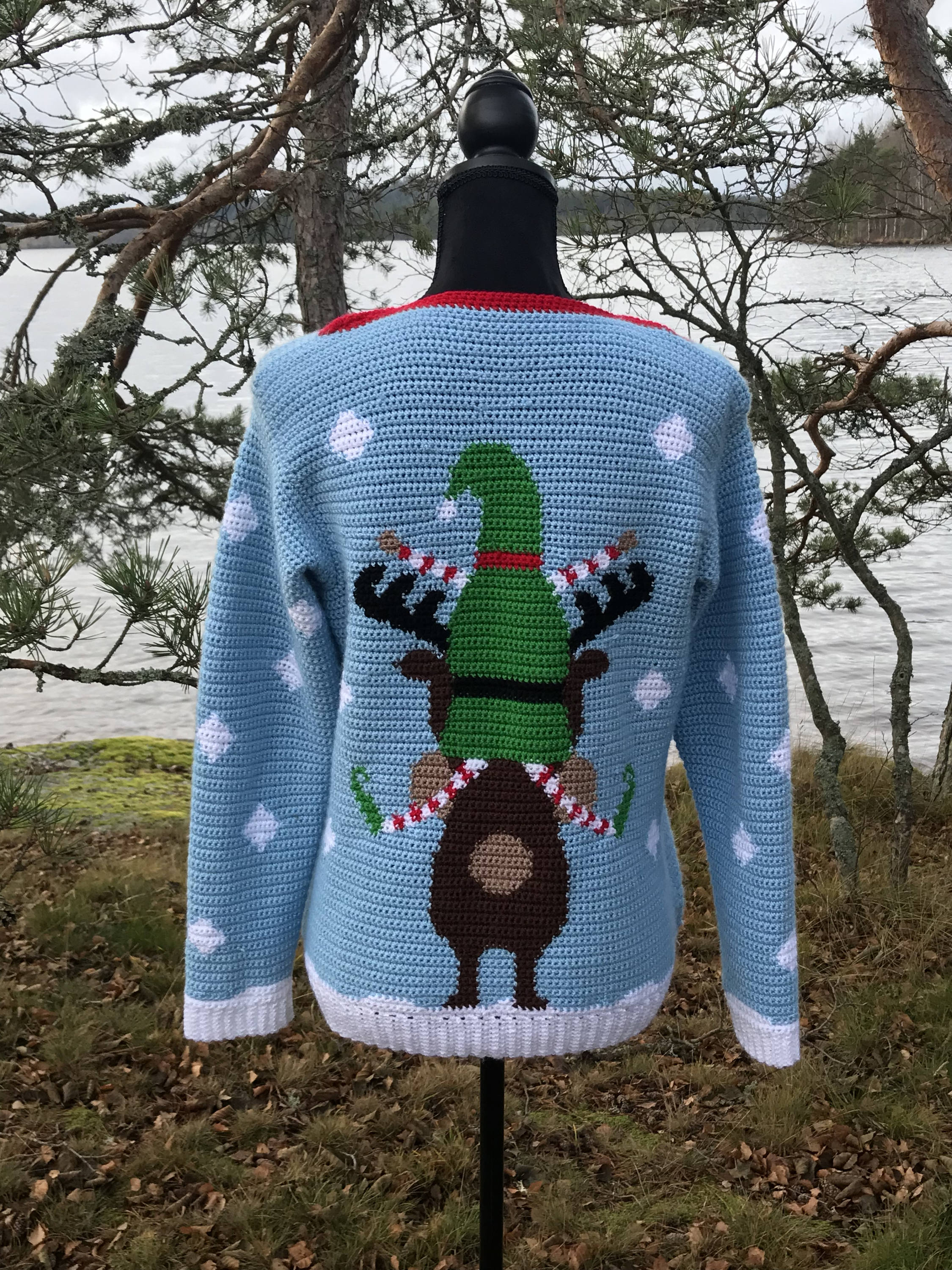 Rudolf Christmas Sweater Crochet Pattern - Etsy Sweden
