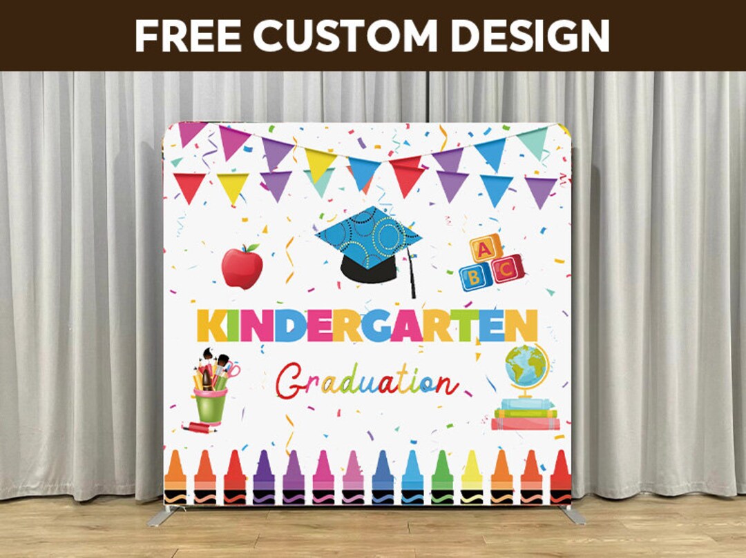 Kindergarten Graduation Photo Booth Backdrop Stand Pillowcase Tension ...