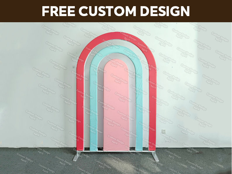 Rainbow Arch Backdrop Stand Chiara Wall Pillowcase Backdrop Custom ...