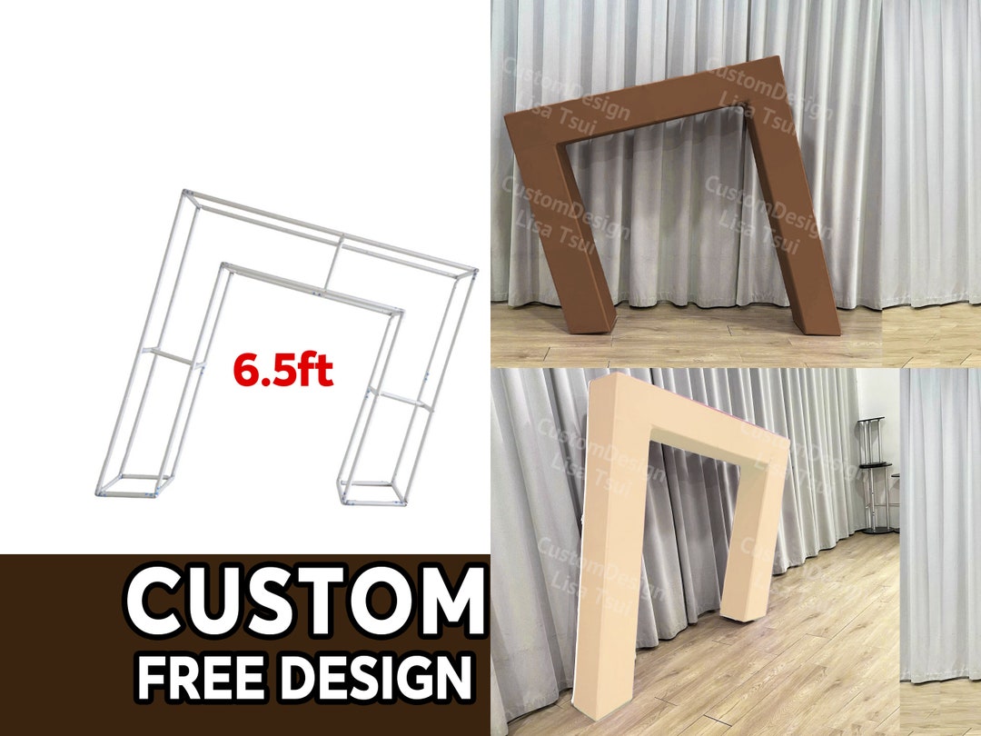 3D Arch Wedding Slanted Open Door Backdrop Stand Arch Wall for Birthday ...