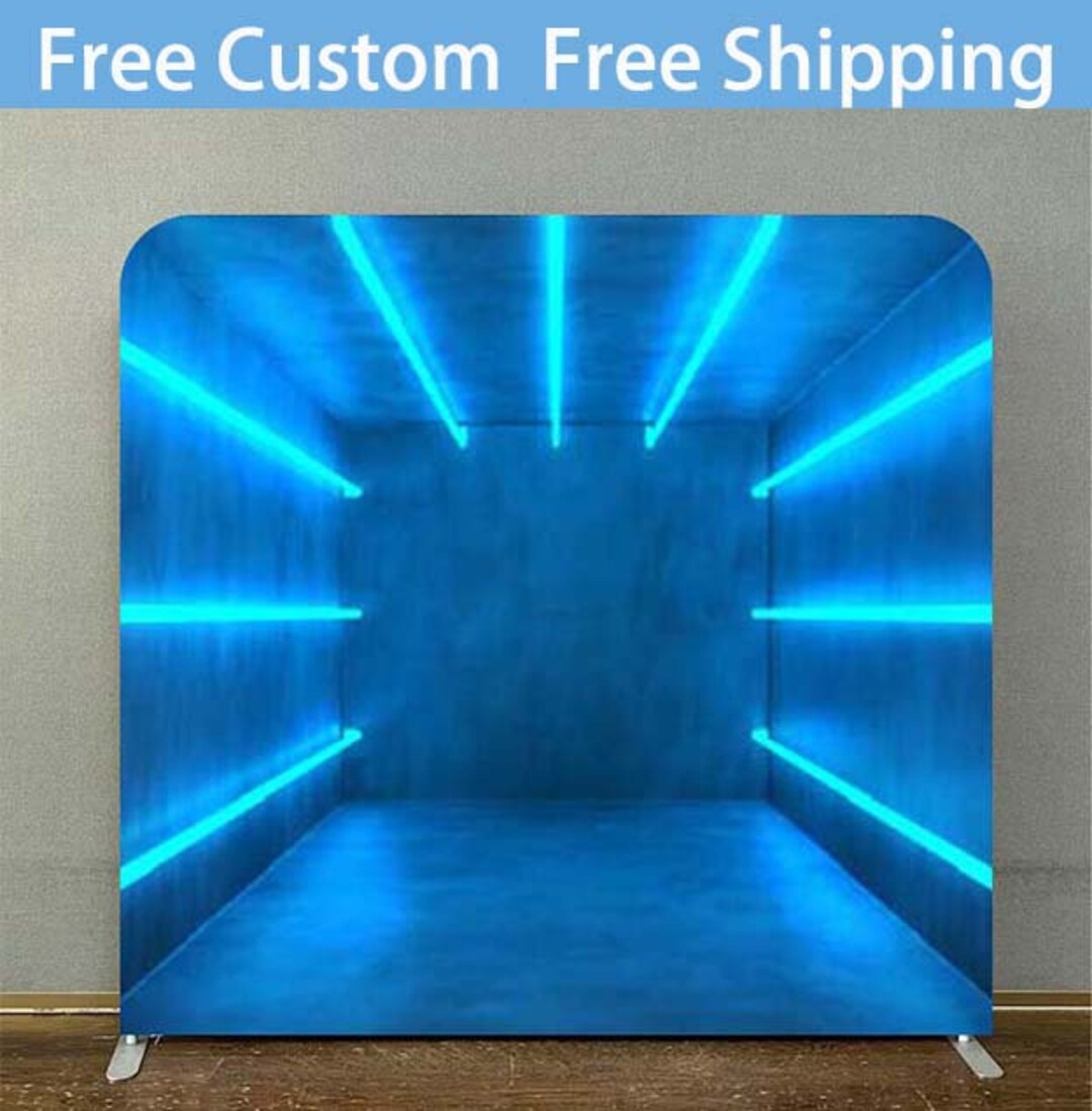 Blue Laser Neon Light Stage Party Cool Photo Backdrops - Etsy