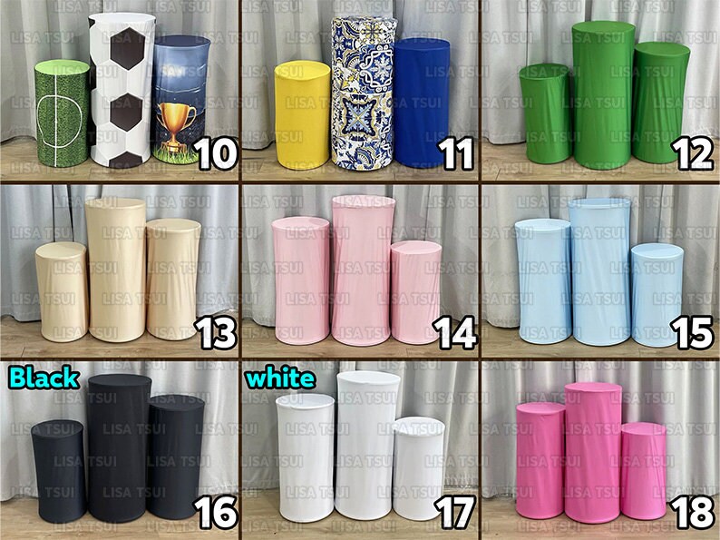 Collapsible Plinth Cylinder Stand Pedestal Cake Stand With Table Cover ...
