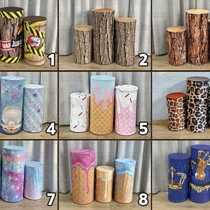 Collapsible Plinth Cylinder Stand Pedestal Cake Stand With Table Cover ...