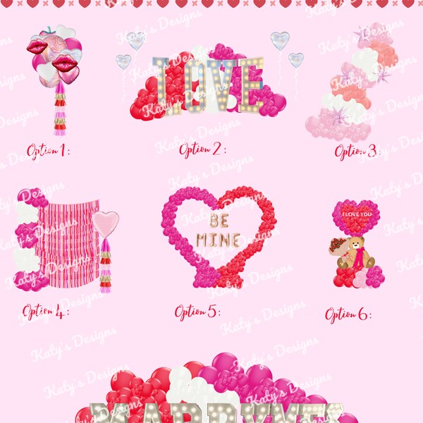 Balloon Garland Menu Template - Etsy
