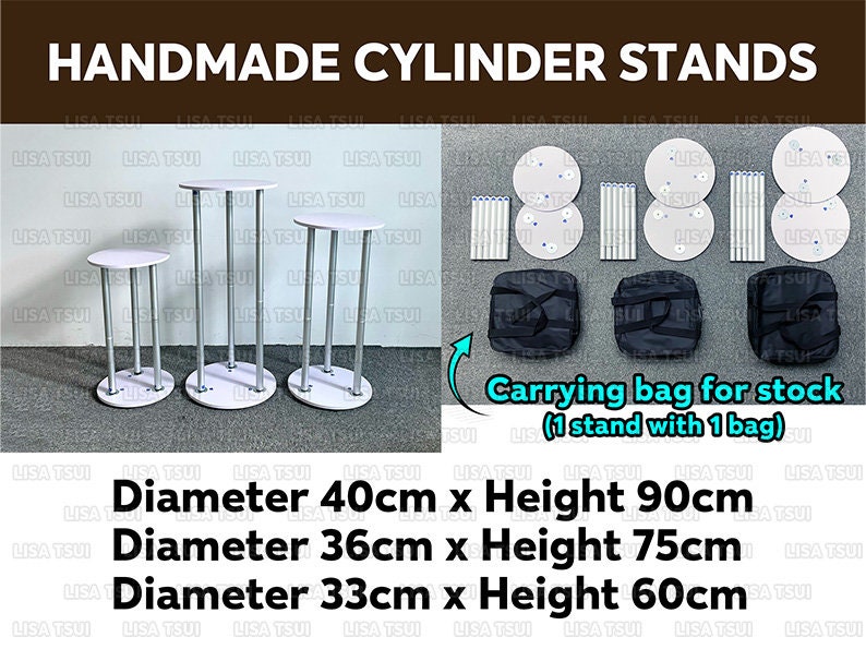 Collapsible Plinth Cylinder Stand Pedestal Cake Stand With Table Cover ...