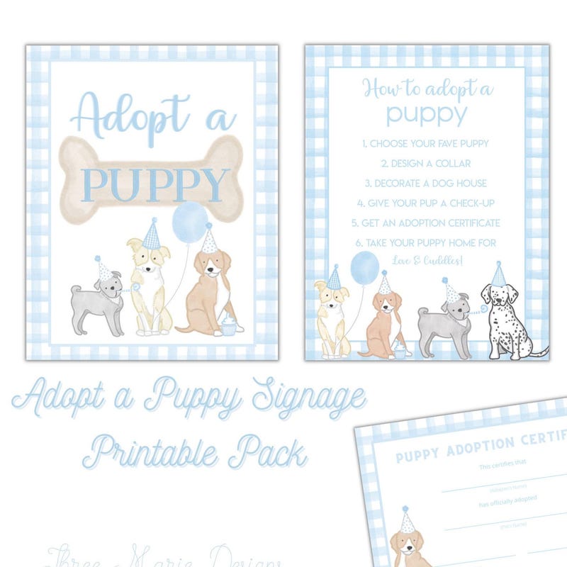 Puppy Adoption Party - Etsy