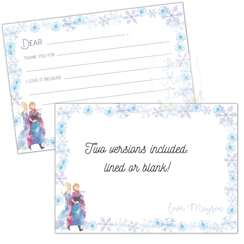 Frozen Thank You - Etsy