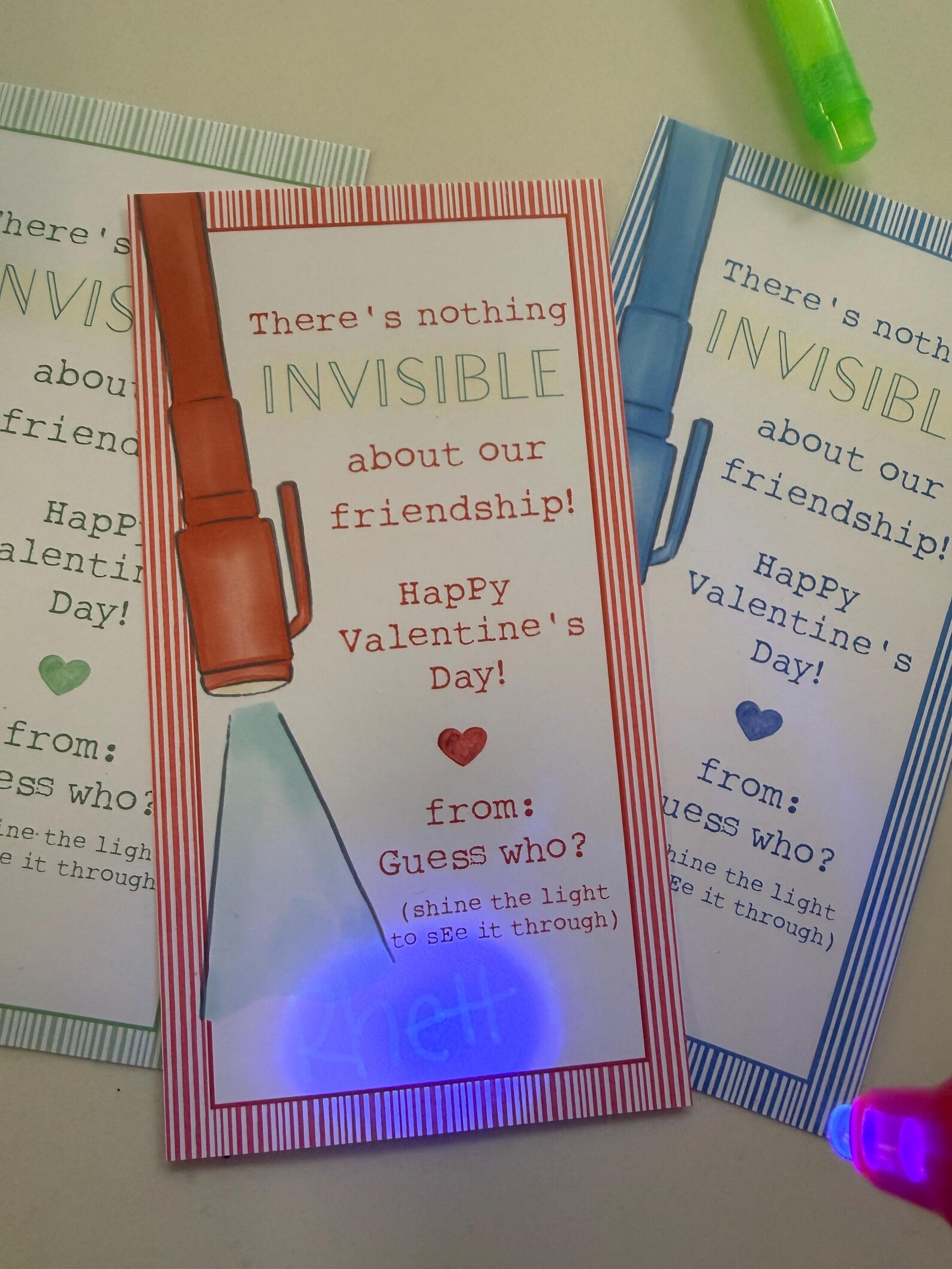Spy Pen Invisible Ink Valentine Tag | 3x6 Inches Editable Digital ...