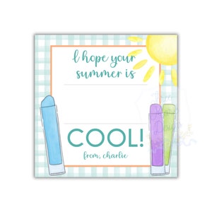 Have a COOL Summer Tag | Popsicle Favor Tag | Self-edit | Summer Class ...
