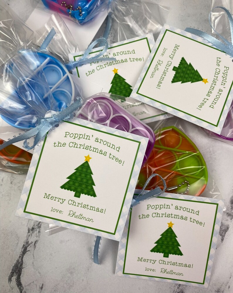 Pop It Blue Christmas Gift Tag | Poppin Around the Christmas Tre Gift ...