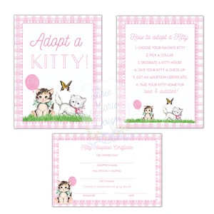 Kitty Adoption Station | Adopt a Kitty Sign and Kitty Adoption ...