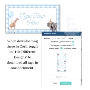 Printable Party Animals Food Tent Signage | Party Animal Food Signs ...
