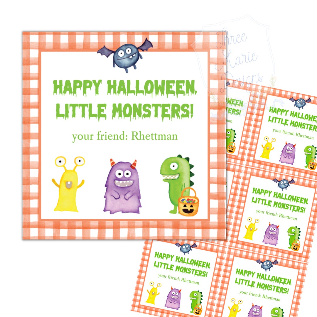 Halloween Class Treat Gift Tag | Monster Mix Halloween Tag | Halloween ...