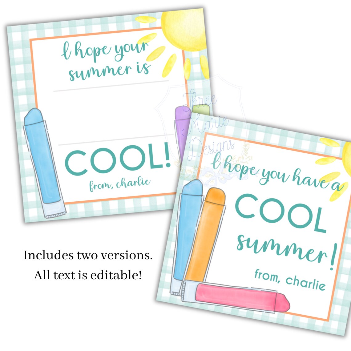 Have a COOL Summer Tag | Popsicle Favor Tag | Self-edit | Summer Class ...