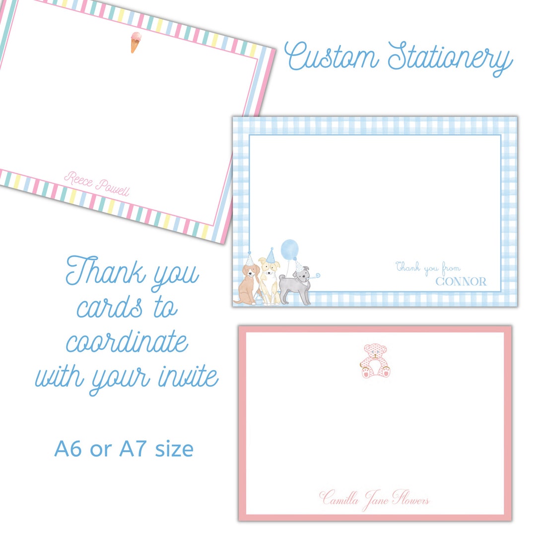 Custom Stationery Thank You Cards Custom Notecards - Etsy